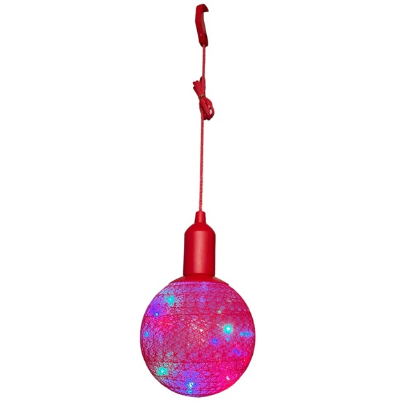 Accents | Led Red Hanging Ball Lamp Light | Poshmark